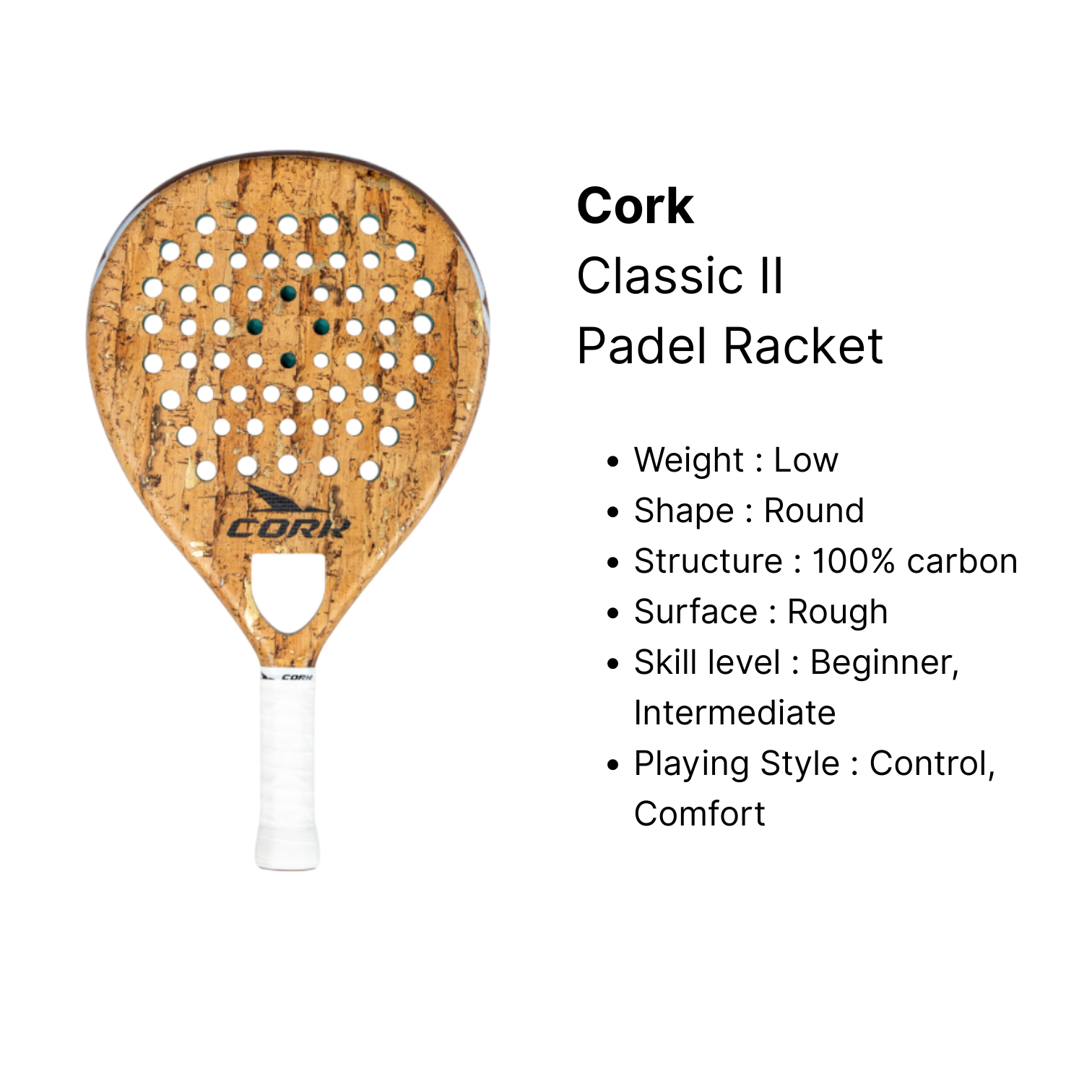 Cork Classic II Padel Racket – voilà.id