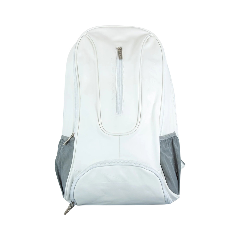 Cork Mochila Logo Backpack in Faux Leather White – voilà.id