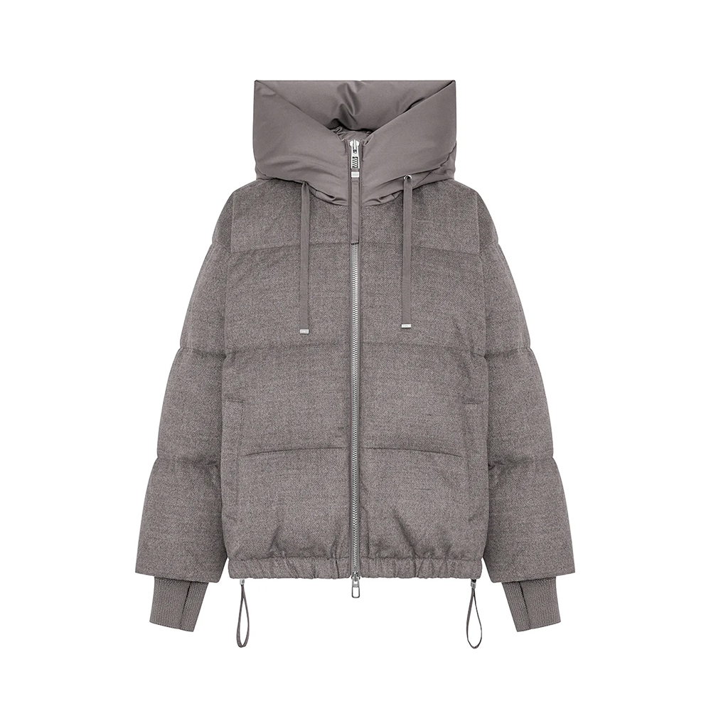 Duno Heka Prato Mestre Wool Oversized Short Jacket Ivory White – voilà.id