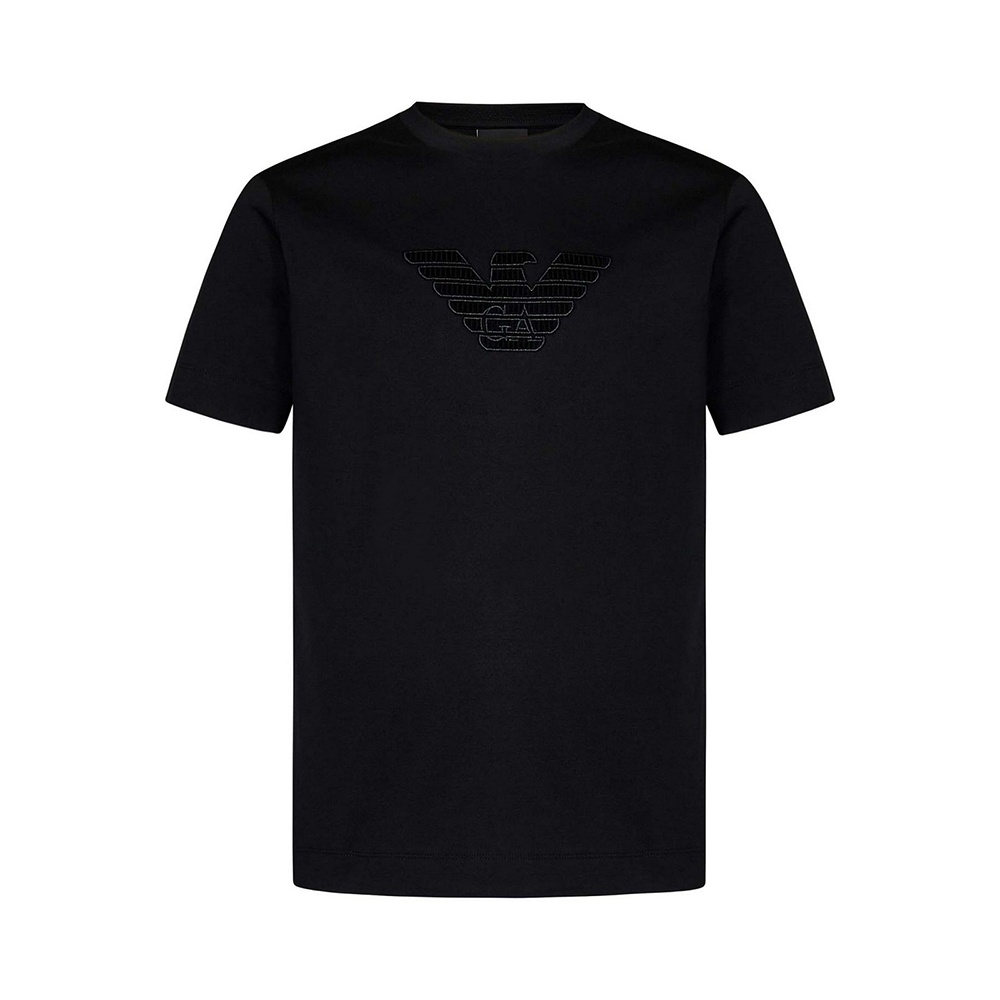 Emporio Armani GA Eagle Embroidered Logo T-Shirt Black – voilà.id