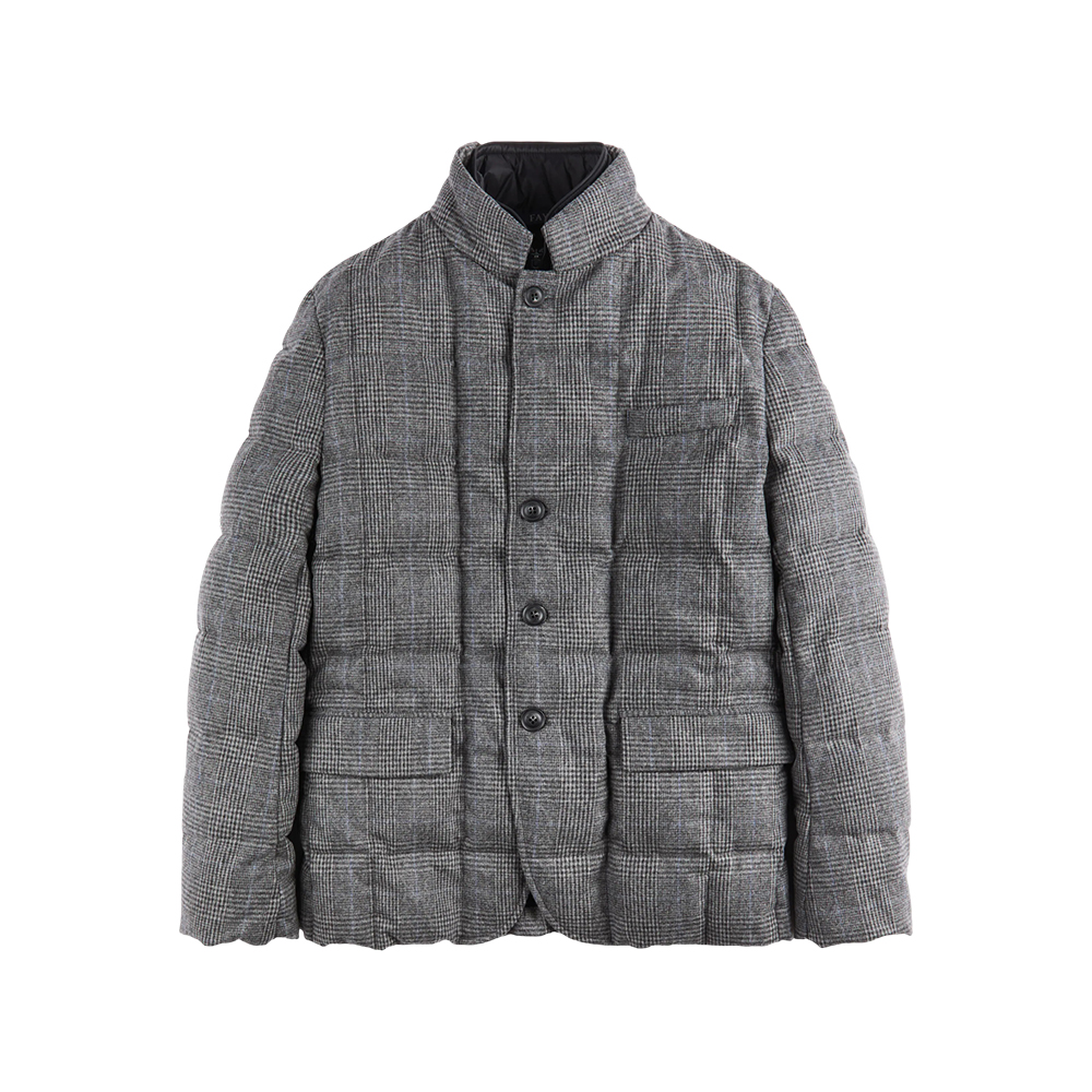 Fay Double Front Down Jacket in Canvas Dark Grey – voilà.id