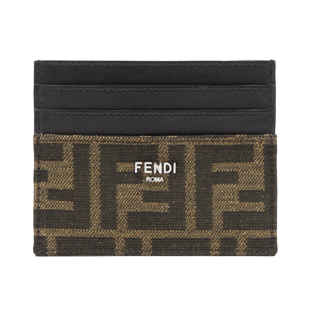 Fendi FF Fabric Card Holder Brown – voilà.id