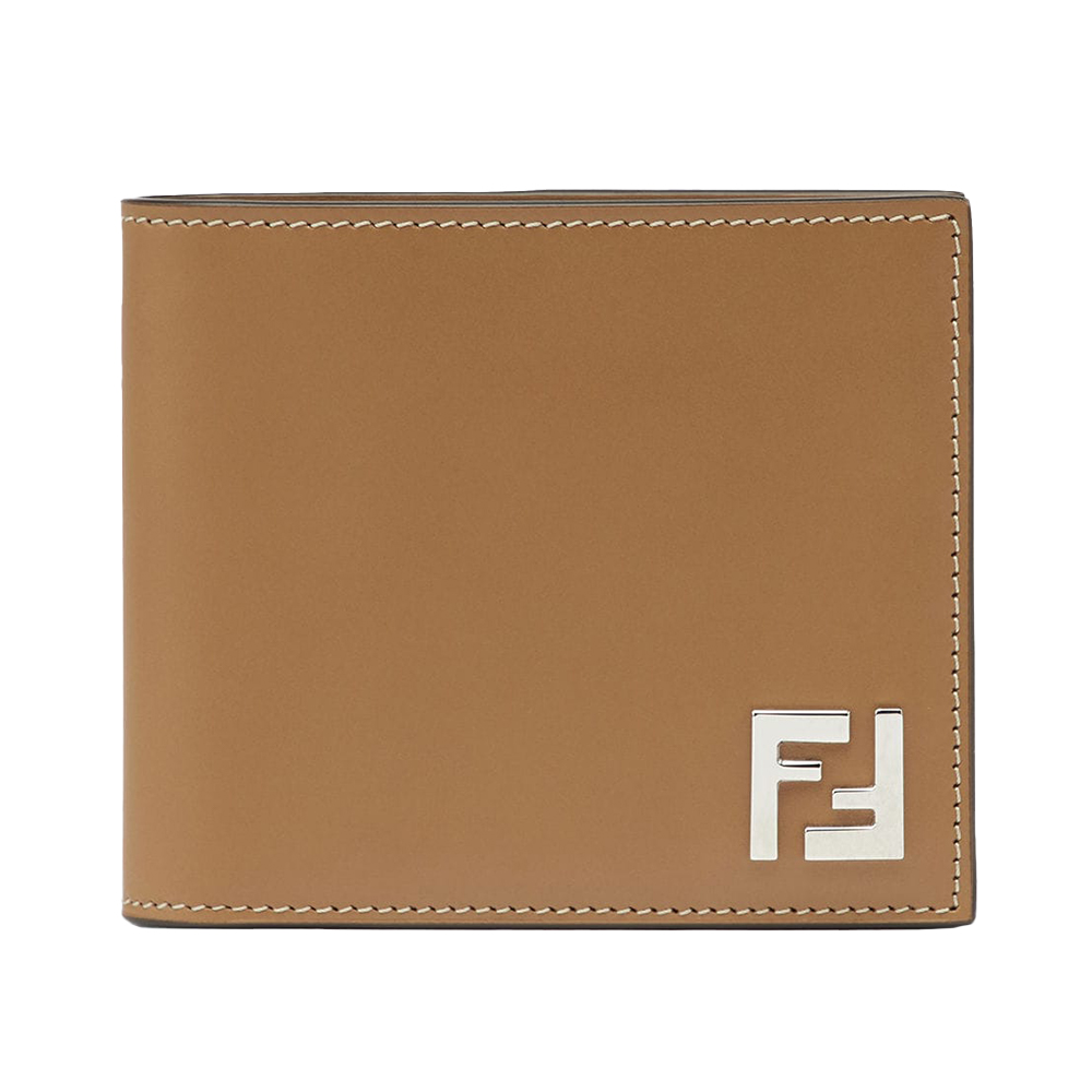 Fendi FF Squared Bifold Wallet Gray Brown – voilà.id