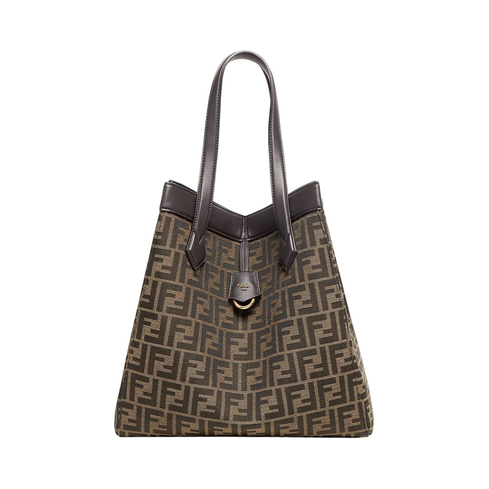 Fendi Origami Large Tote Bag FF Jacquard Brown – voilà.id