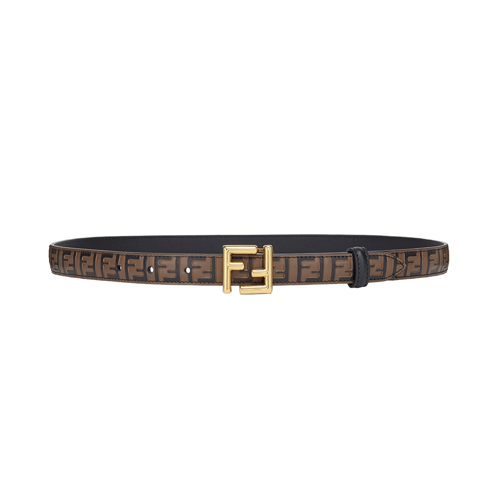 Fendi FF Leather Belt 20mm Brown Ghw – voilà.id