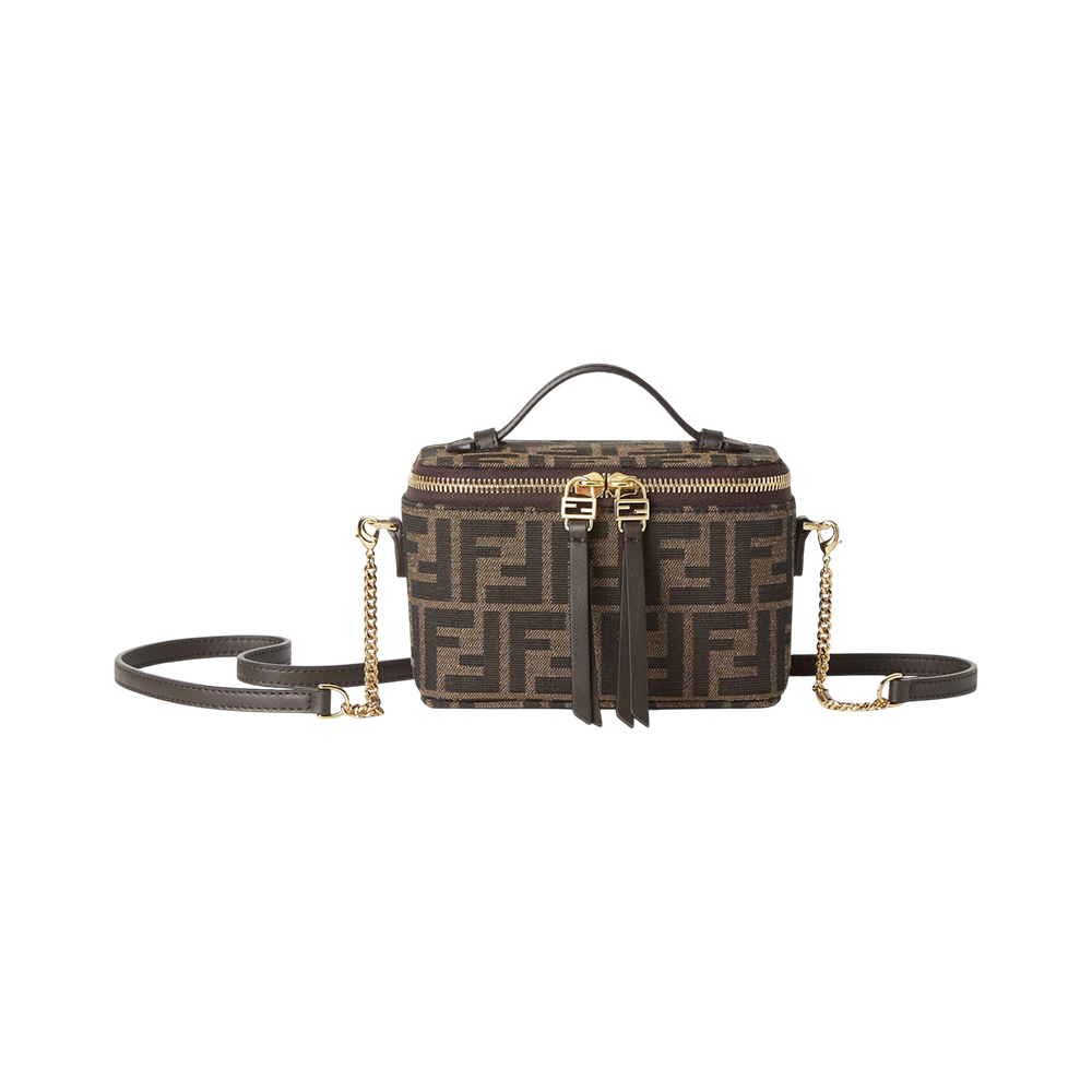 Fendi FF Jacquard Fabric Mini Vanity Cases Tobacco – voilà.id