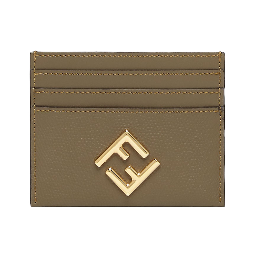 Fendi FF Diamond Leather Flat Card Case Green – voilà.id