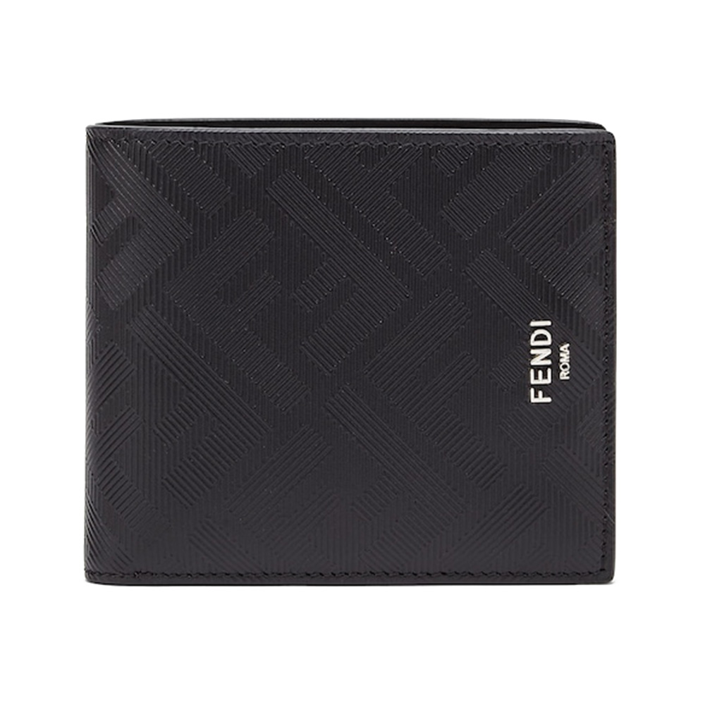Fendi Logo-Printed Bi-Fold Wallet Black-Red – voilà.id