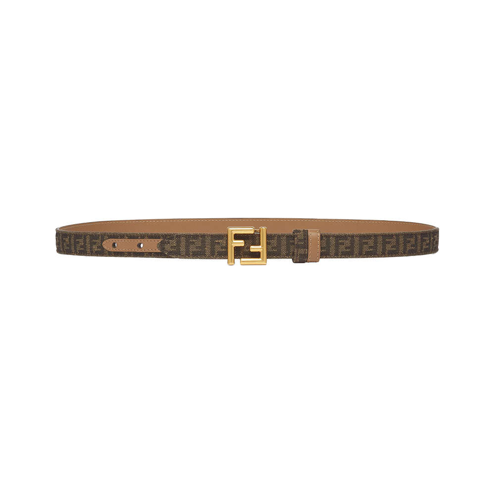 Fendi FF Jacquard Reversible Belt 20mm Beige/Brown – voilà.id