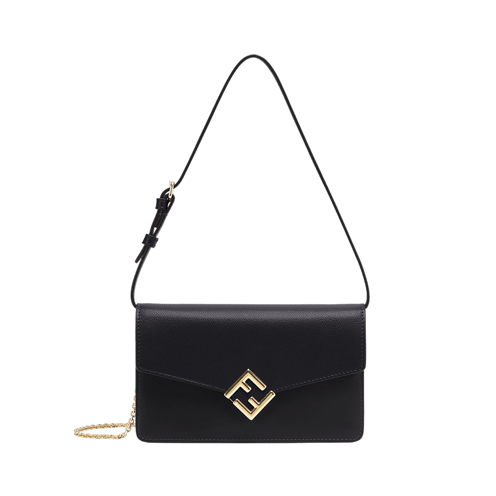 Fendi FF Diamonds Wallet On Chain Black – voilà.id