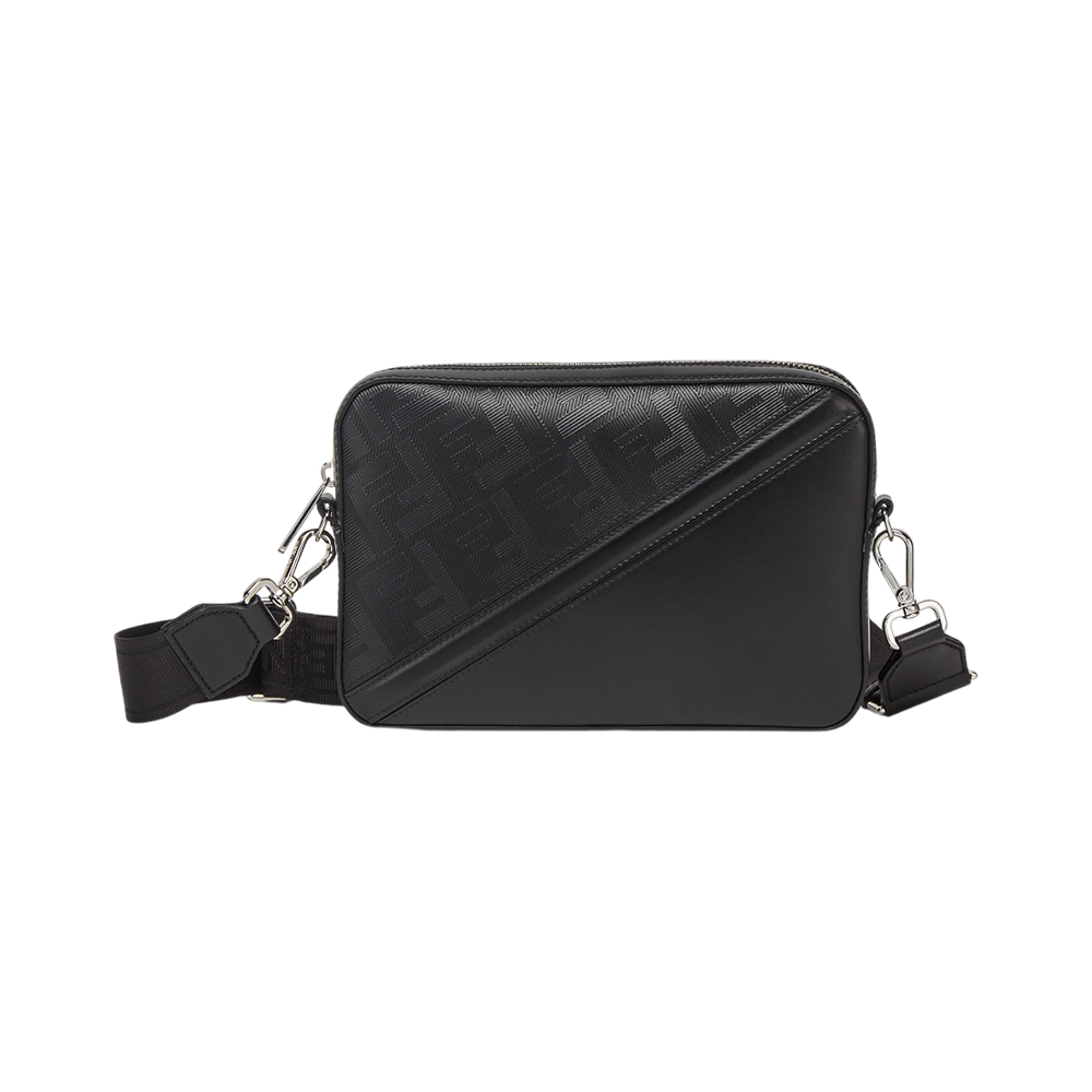 Fendi Diagonal FF Camera Bag Leather Black – voilà.id