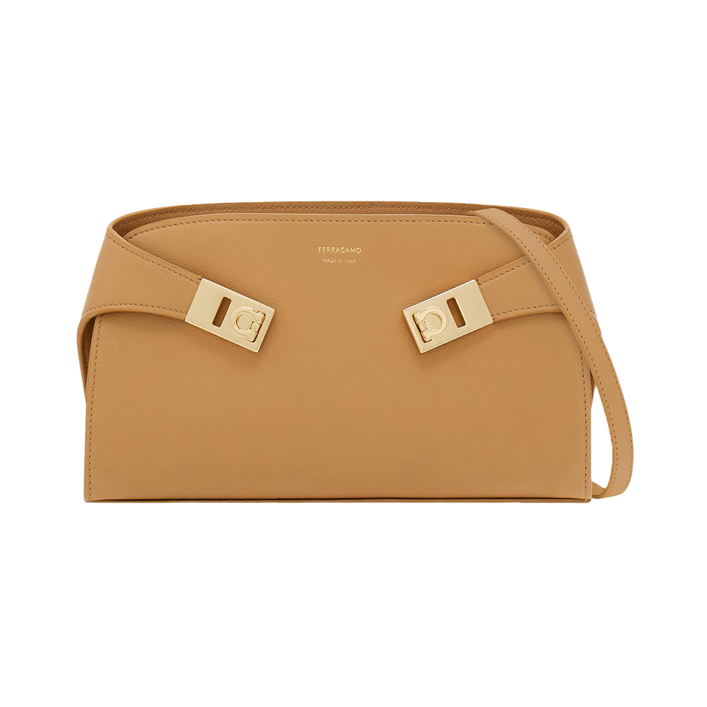 Ferragamo Hug Mini Crossbody Bag Light Camel – voilà.id