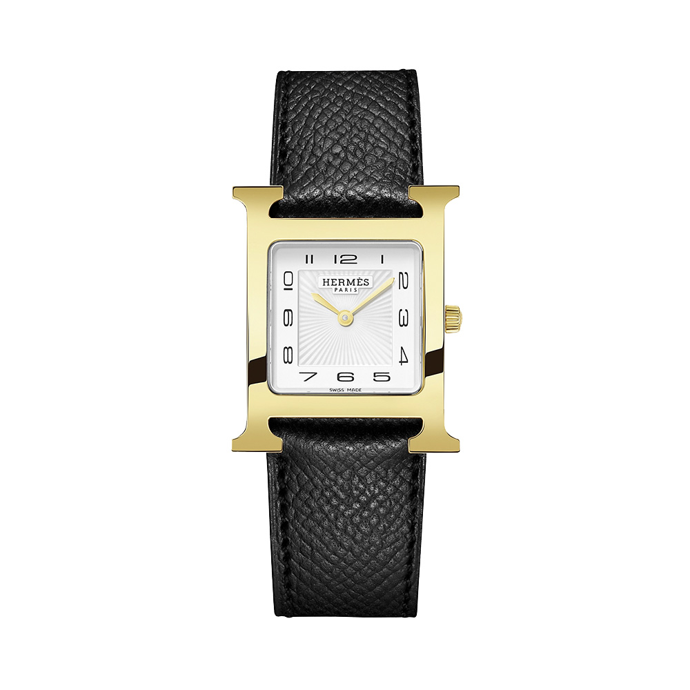 Hermes H-Hour MM Watch Black Epsom Ghw – voilà.id