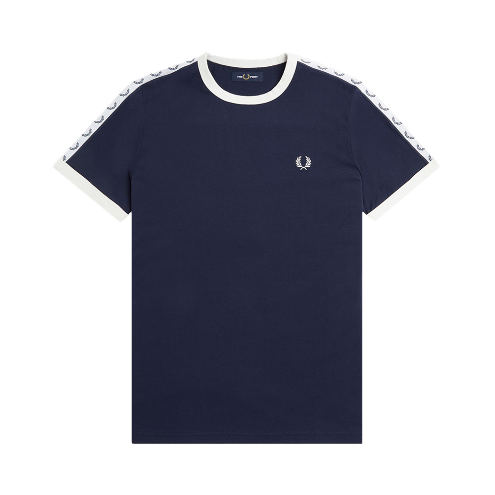 Fred Perry Taped Ringer T-Shirt Navy White – voilà.id