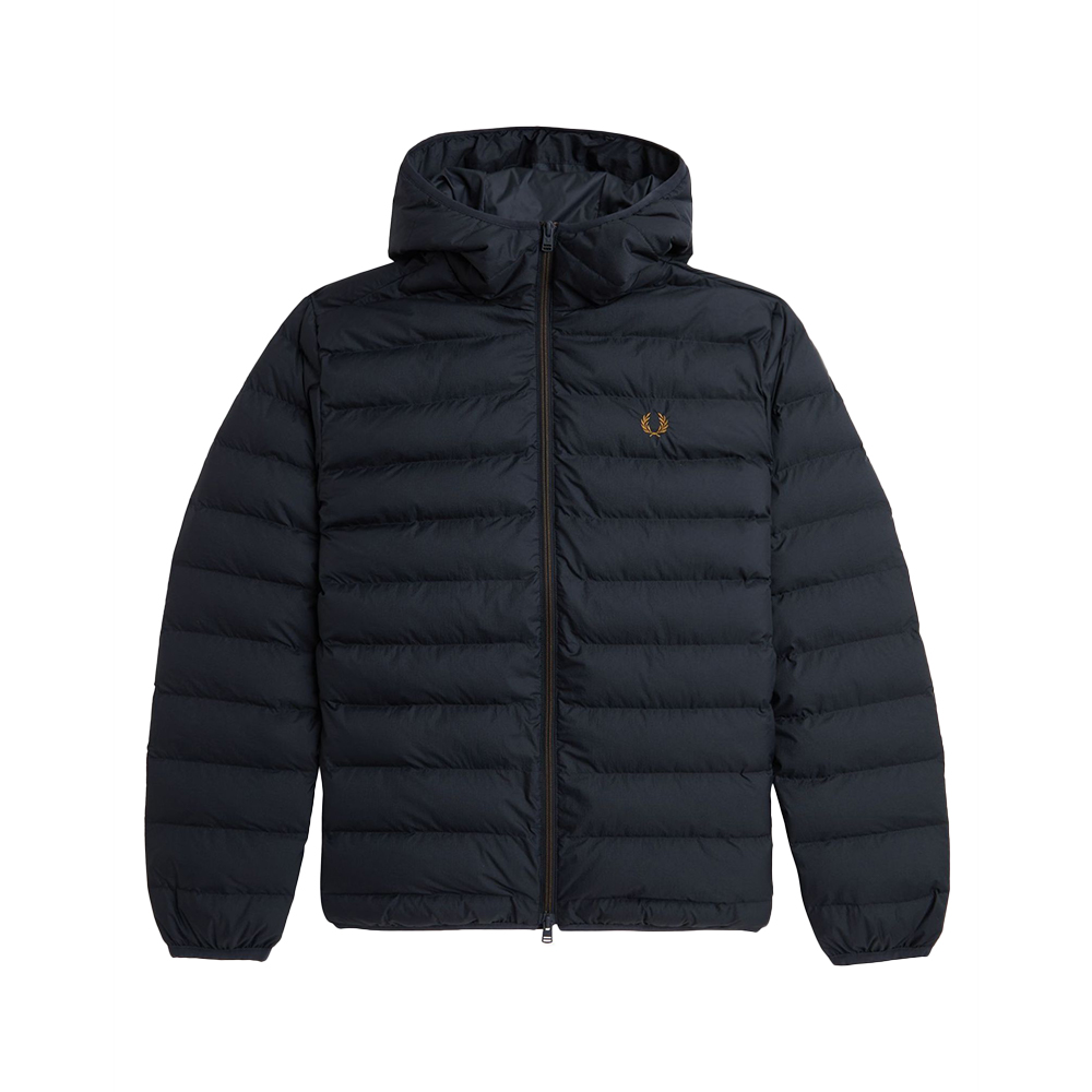 Fred Perry Zip Hooded Insulated Puffer Jacket Navy – voilà.id