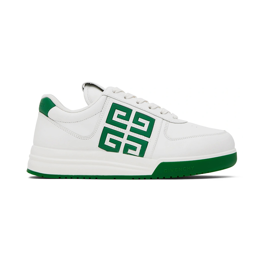 Givenchy 4G Emblem Low Top Sneakers Leather White/Green – voilà.id