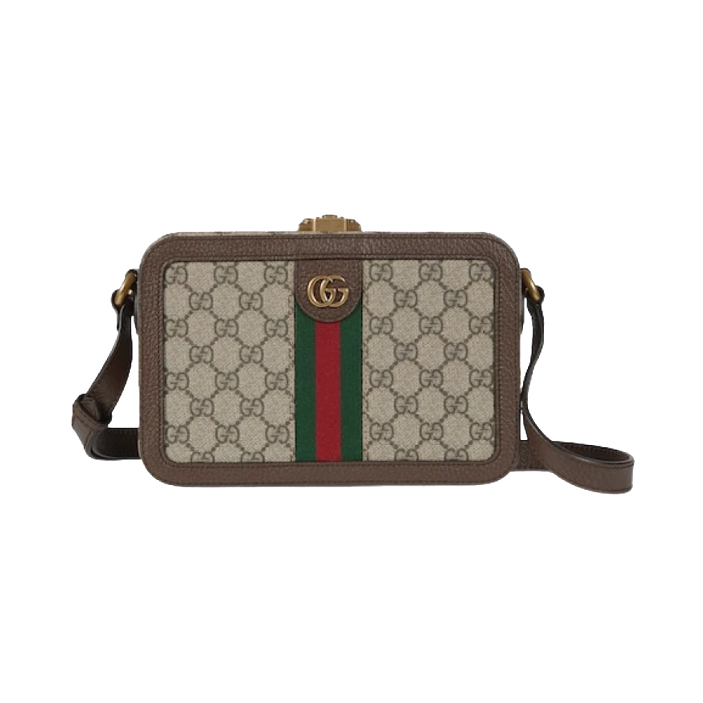 Gucci GG Supreme Canvas Messenger Bag Beige Ebony Brown – voilà.id