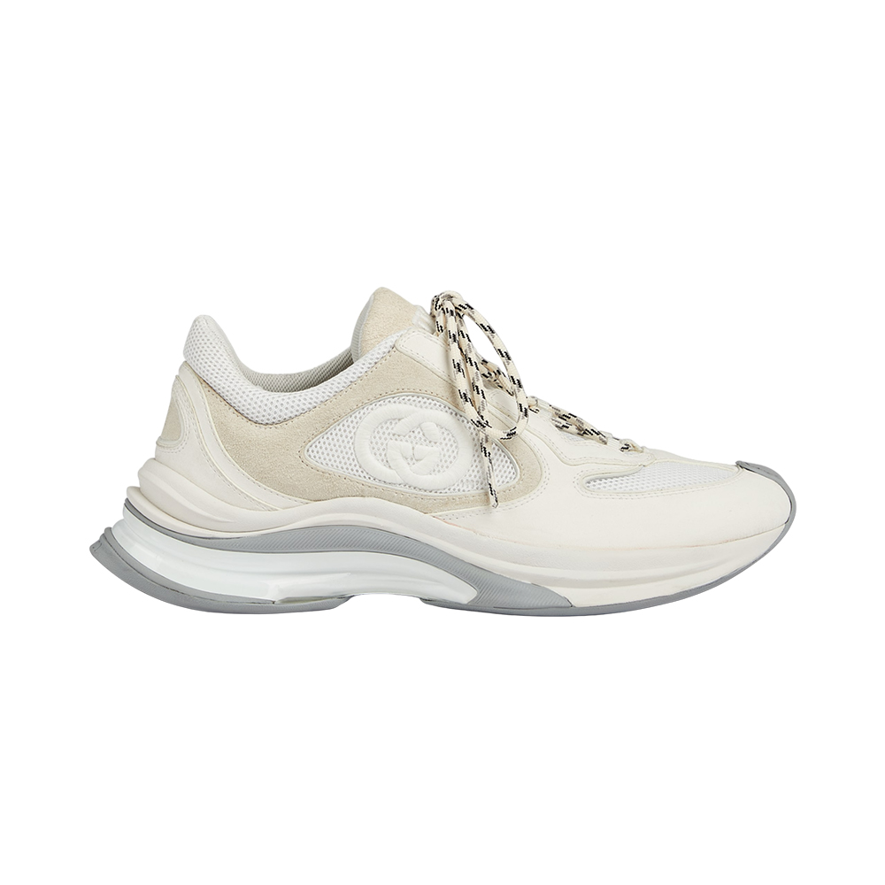 Gucci Interlocking G Run Trainers Sneakers Suede White – voilà.id