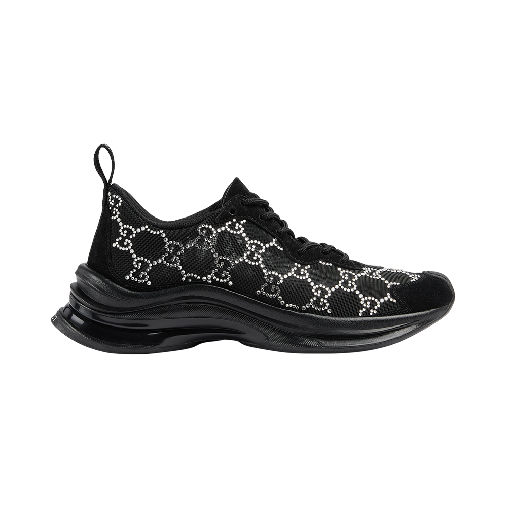 Gucci Run GG Crystal Pattern Mesh Sneakers Black – voilà.id