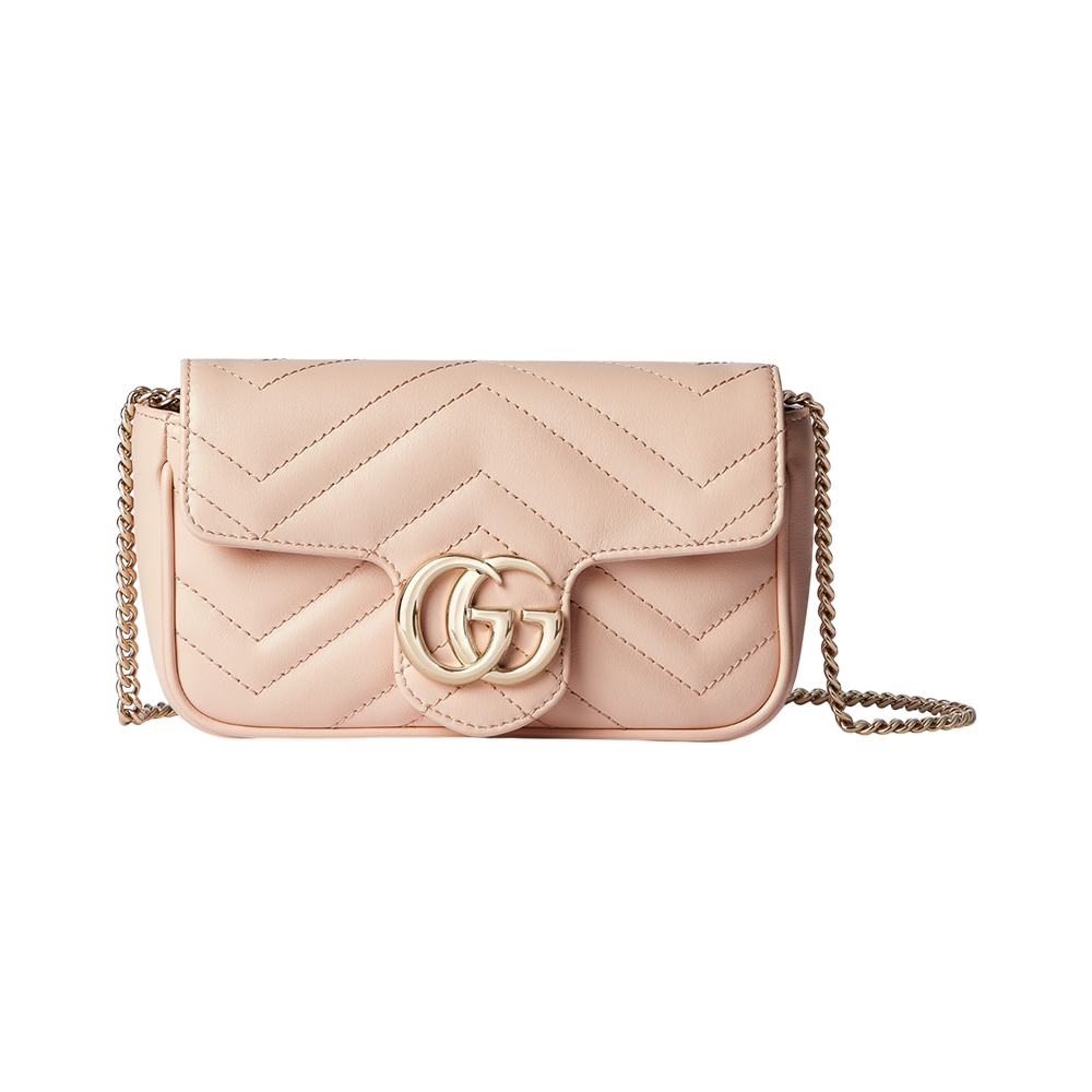 Gucci GG Marmont Super Mini Shoulder Bag Light Pink – voilà.id