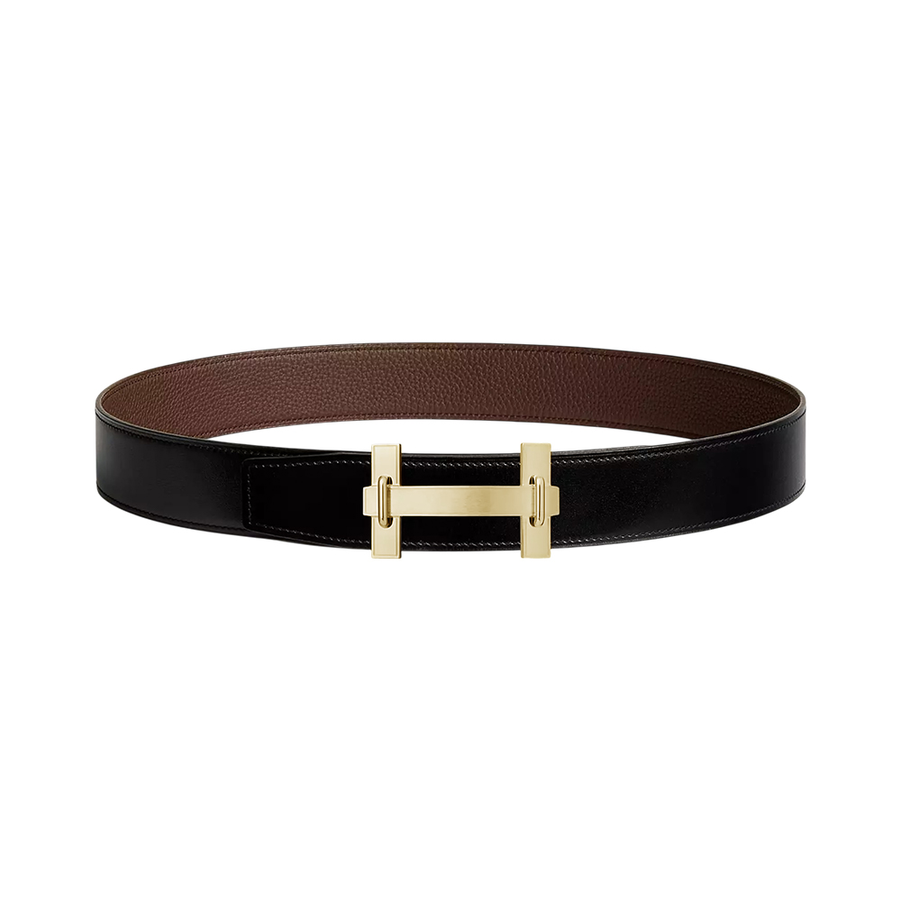 Hermès H Jumping Permabrass Buckle & Reversible Belt 38mm Togo Noir ...