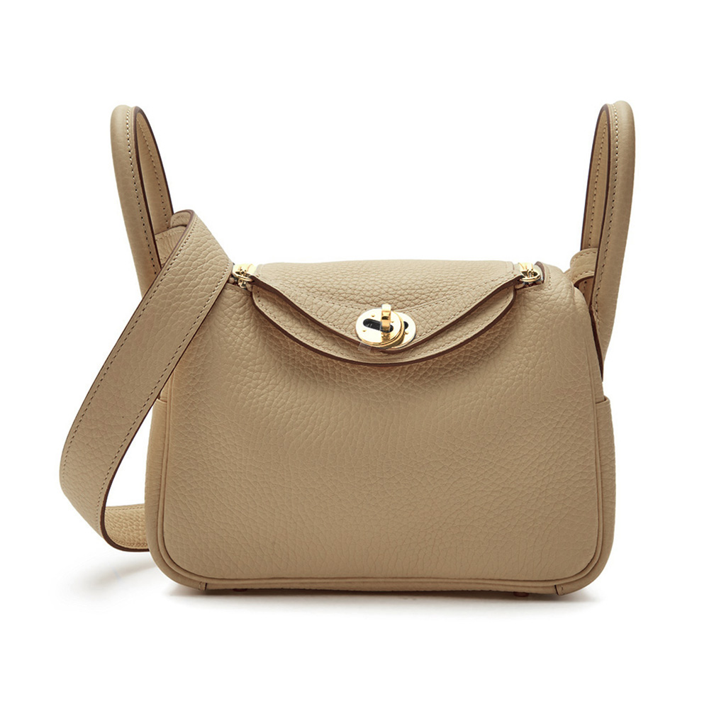 Hermès Mini Lindy II Gold Taurillon Clemence Ghw W – voilà.id