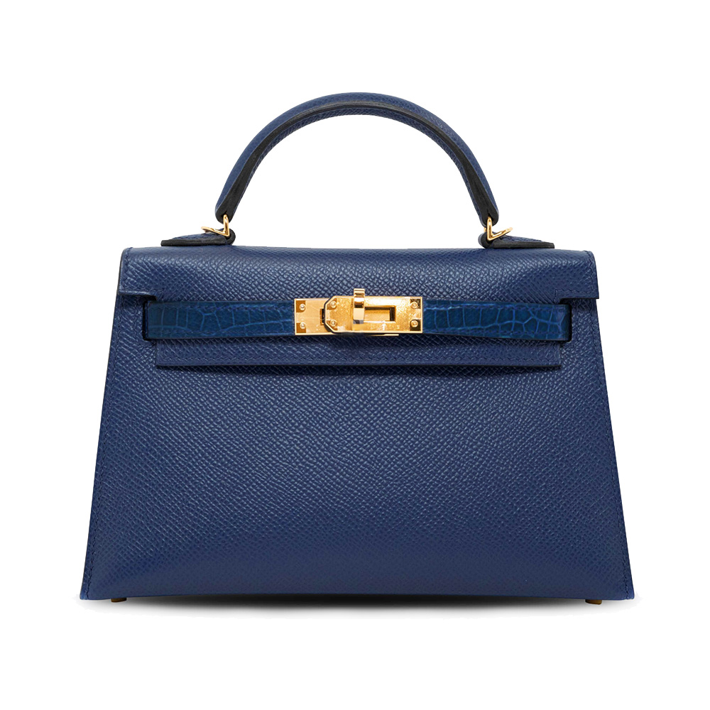 Hermès Kelly 20 Touch Alligator Epsom Blue Saphire Ghw – voilà.id