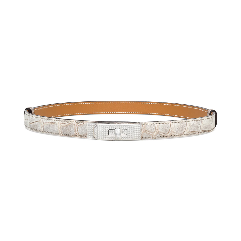 Hermès Kelly Diamond Belt 18mm Himalayan White Gold – voilà.id