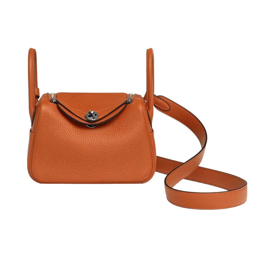 Hermès Mini Lindy Orange Taurillon Clemence Phw – voilà.id