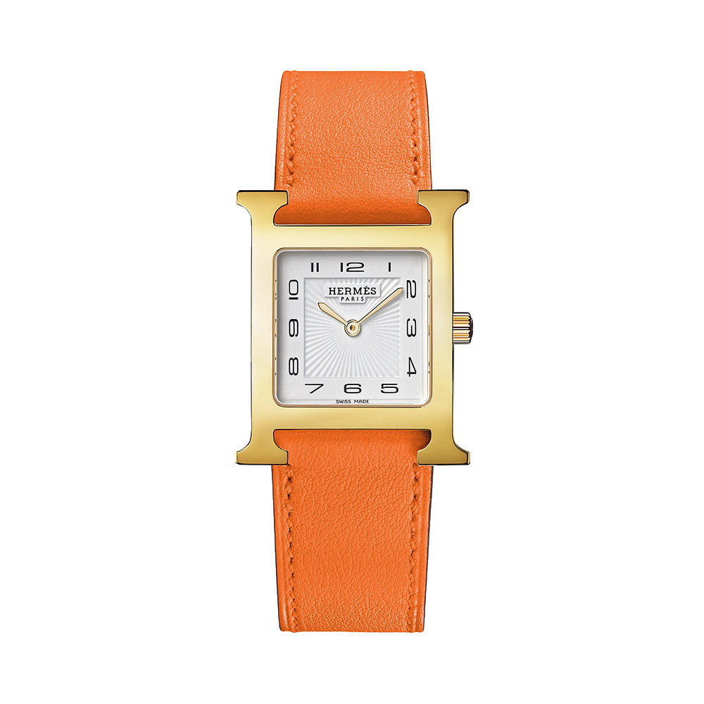 Hermes H-Hour MM Watch Orange Swift Ghw – voilà.id
