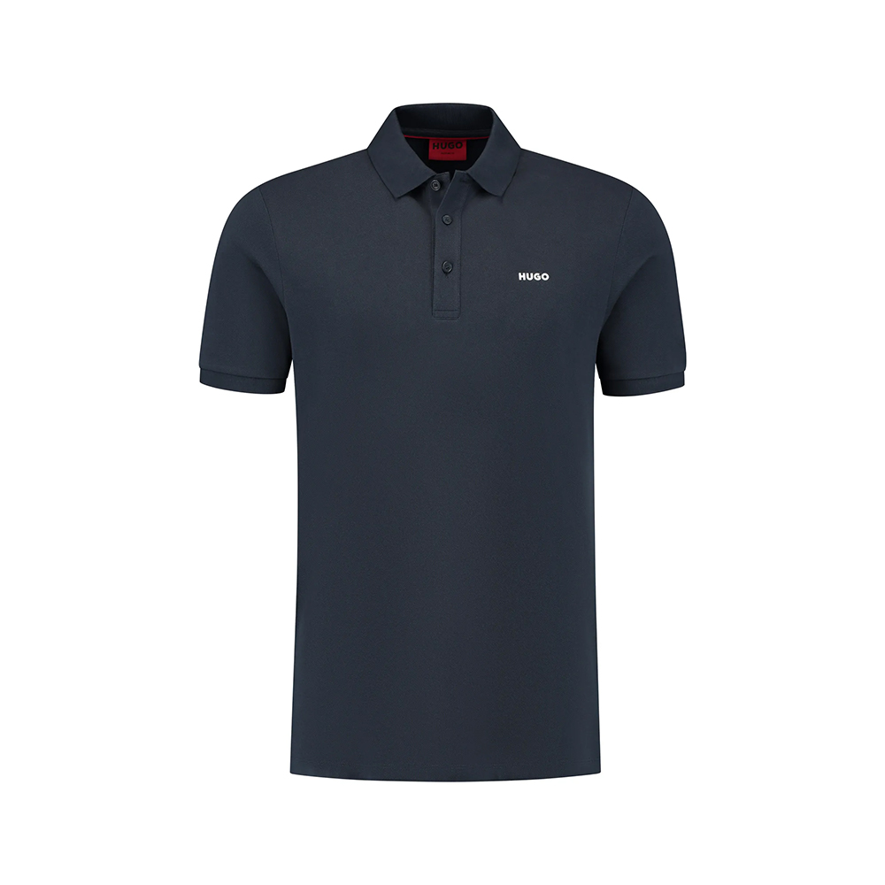 Hugo Boss Donos222 Logo Embroidered Polo Shirt Navy/White – voilà.id