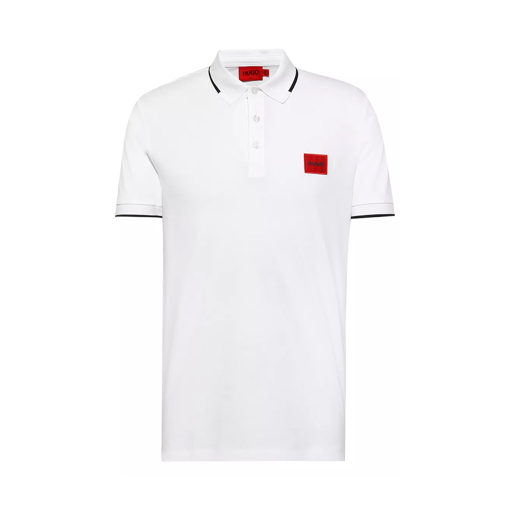 Hugo Boss Deresino Logo Patch Polo Shirt White – voilà.id