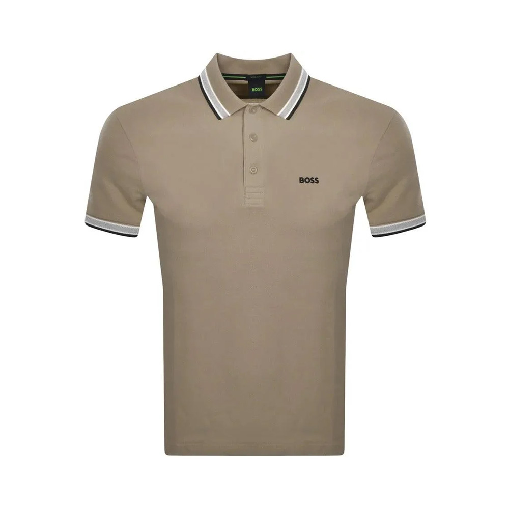 Hugo Boss Style Paddy Contrast Logo Polo Shirt Dark Grey – voilà.id