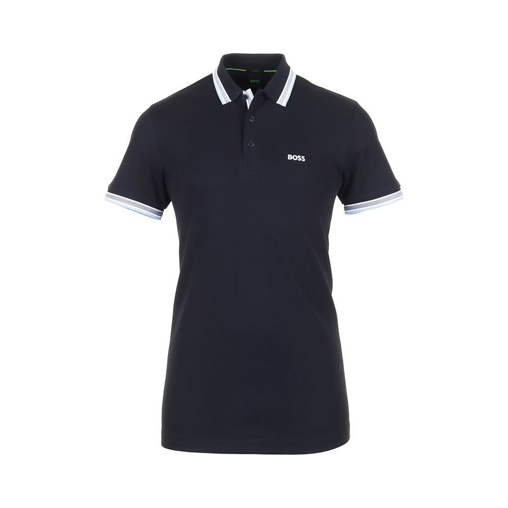 Hugo Boss Style Paddy Contrast Logo Polo Shirt Dark Grey – voilà.id
