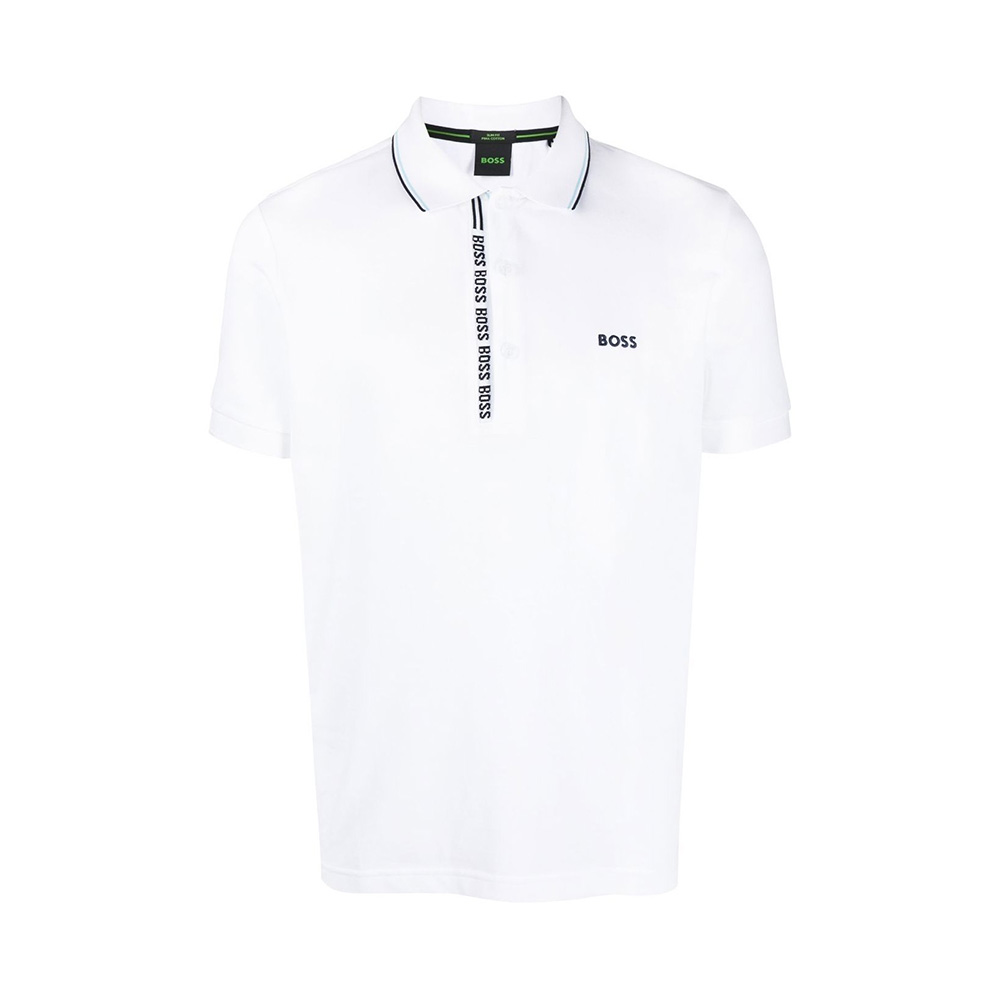 Hugo Boss Style Paul 4 Slim Fit Polo Shirt White/Black – voilà.id