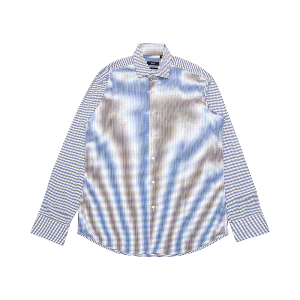 Hugo Boss Gerald Check Longsleeve Shirt White Blue – voilà.id