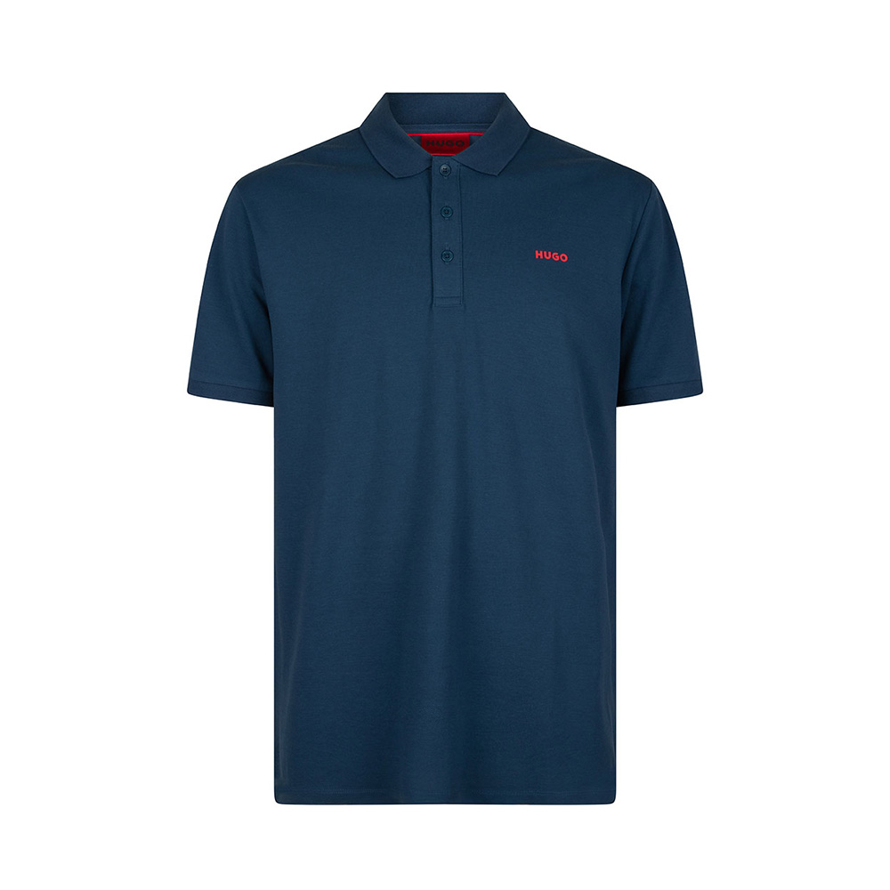Hugo Boss Donos222 Logo Embroidered Polo Shirt Dark Blue – voilà.id