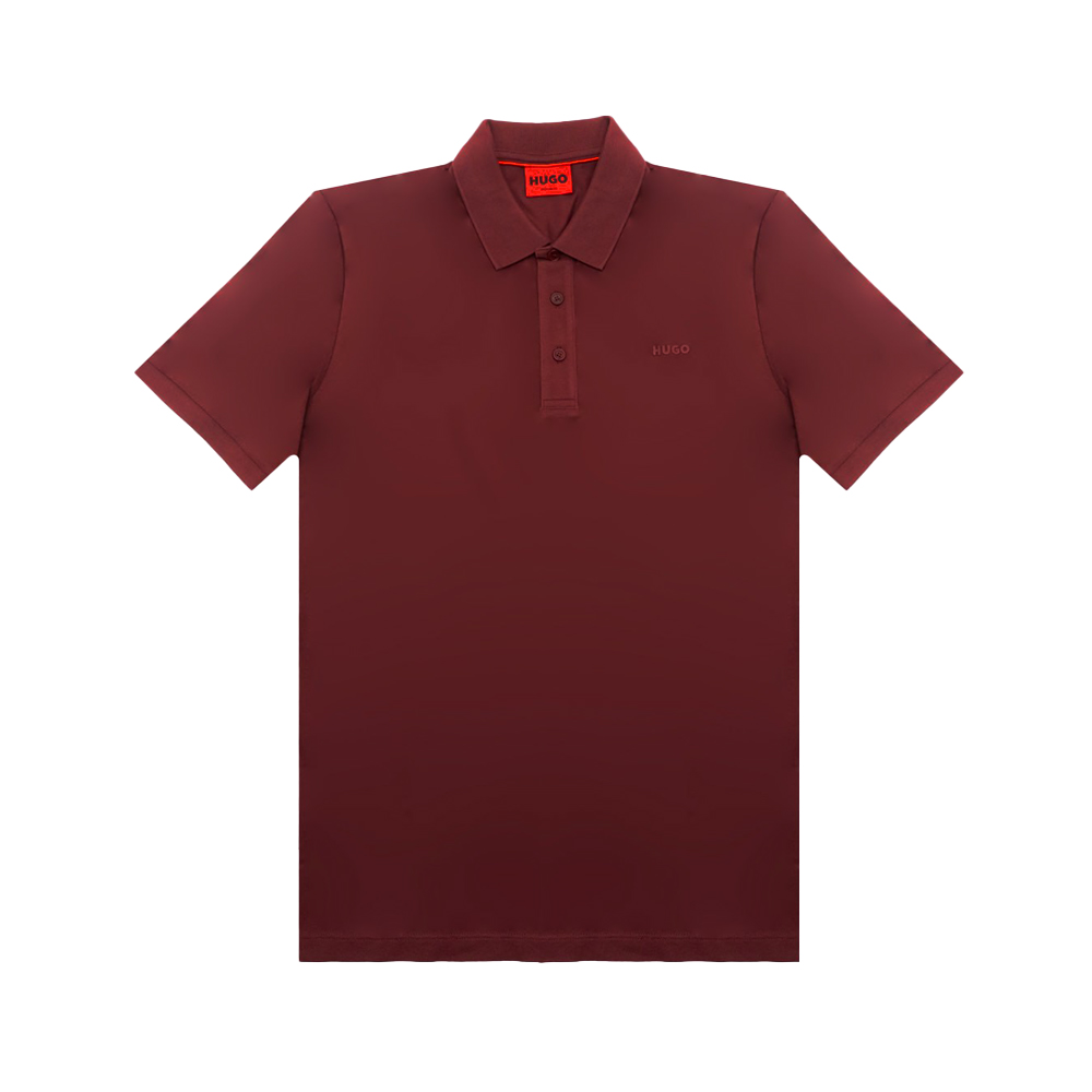 Hugo Boss Donos222 Logo Embroidered Polo Shirt Dark Red – voilà.id
