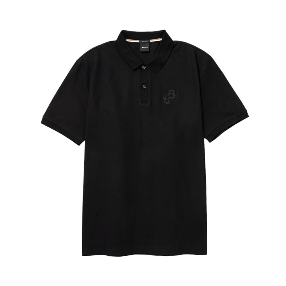 Hugo Boss Parlay 191 Logo Embroidered Polo Shirt Black – voilà.id