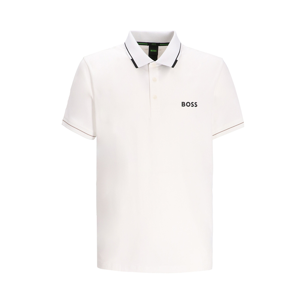 Hugo Boss Paul Pro Slim Fit Polo Shirt White Natural – voilà.id