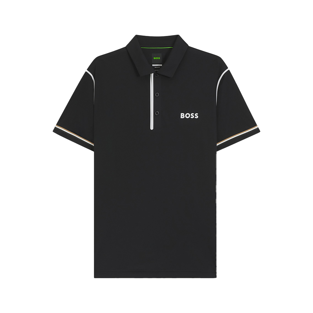 Hugo Boss Active Paddy Golf Polo Shirt Ripstop Black – voilà.id