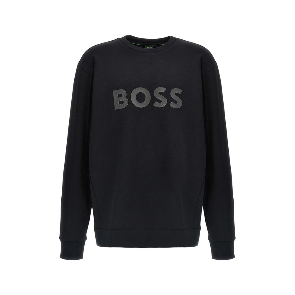 Hugo Boss Sandwich Logo Stretch Cotton Sweatshirt Dark Blue – voilà.id