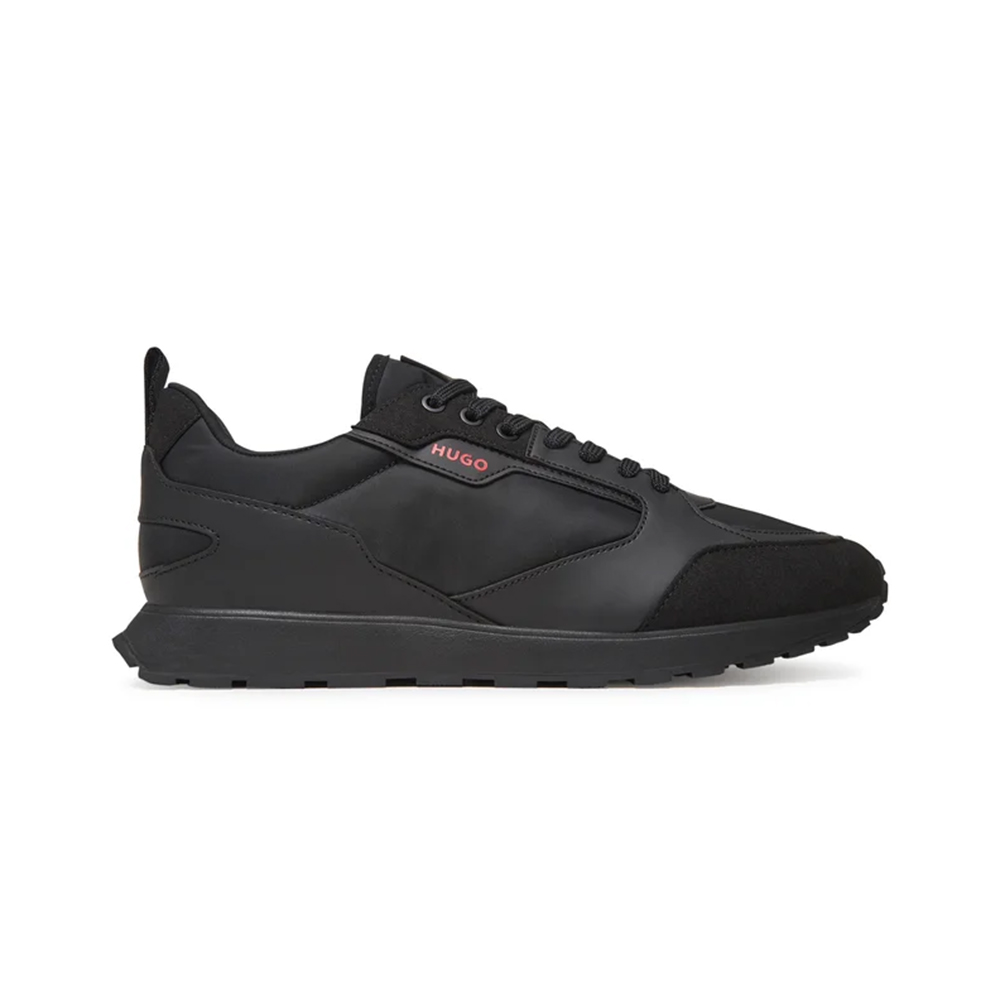 Hugo Boss Icelin Runn Mixed Material Trainers with Branded Accents ...
