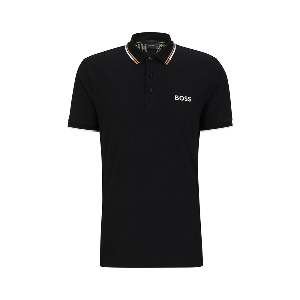 Hugo Boss Paddy Pro with Contrast Detail Polo Shirt Black/Brown – voilà.id