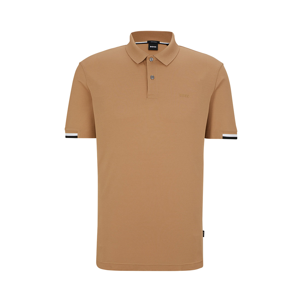 Hugo Boss Parlay 147 Regular Fit Polo Shirt Beige – voilà.id