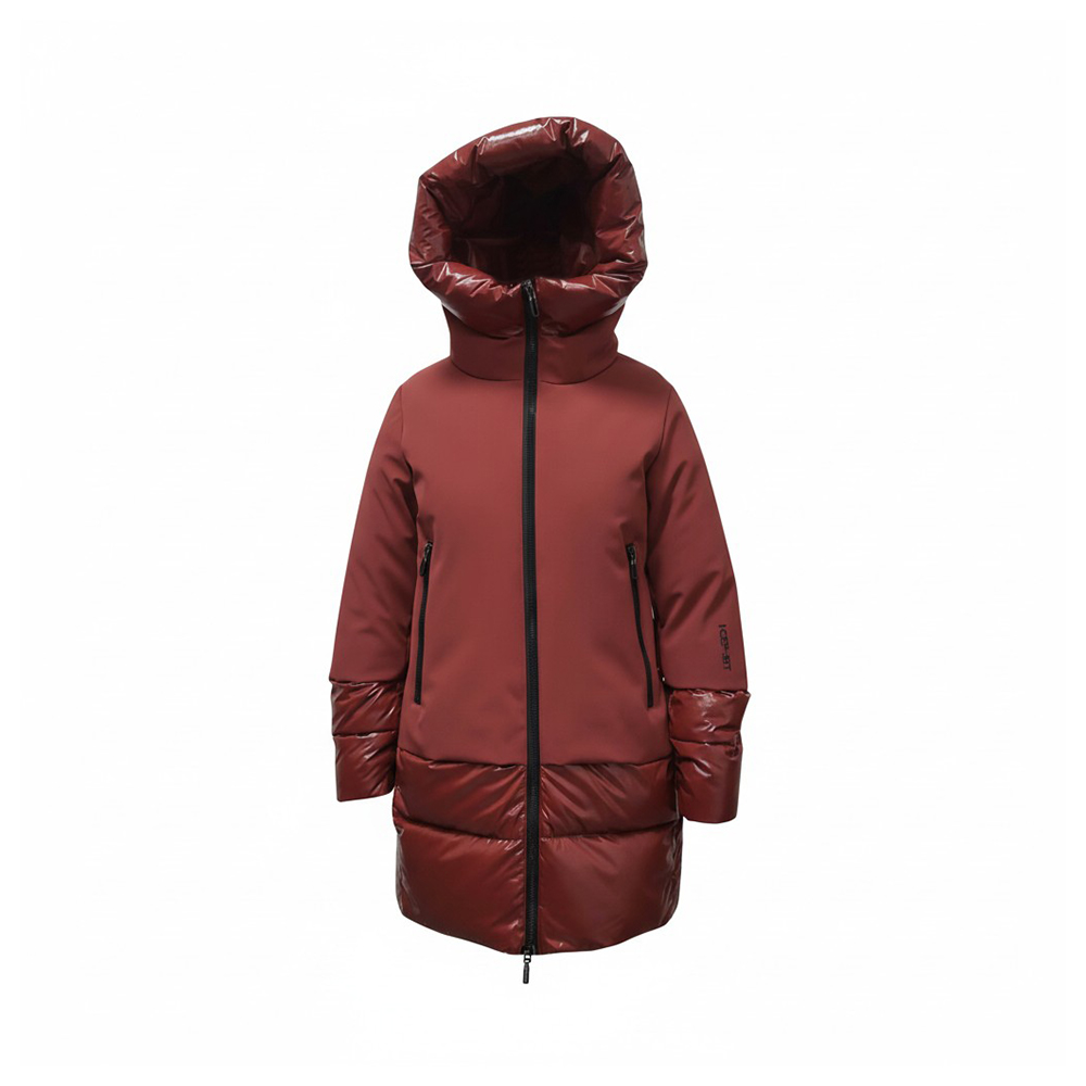Iceport Allegra Padded Zip Hooded Jacket Burgundy – voilà.id