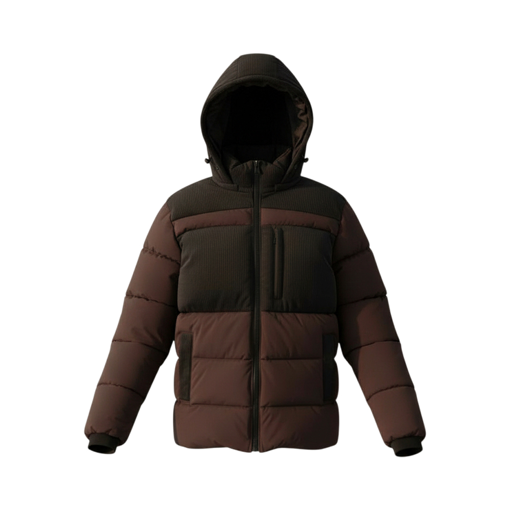 Iceport L'Ibrido High Neck Hooded Zip Jacket Coffee – voilà.id