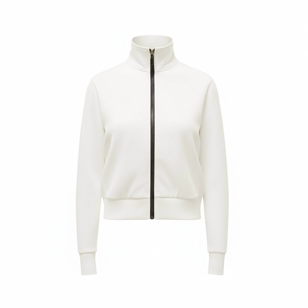 Iceport La Isa High Neck Zip Jacket White – voilà.id