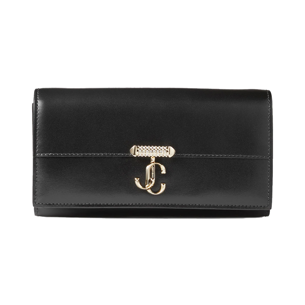 Jimmy Choo Avenue Wallet On Chain Pearl Strap Latte – voilà.id