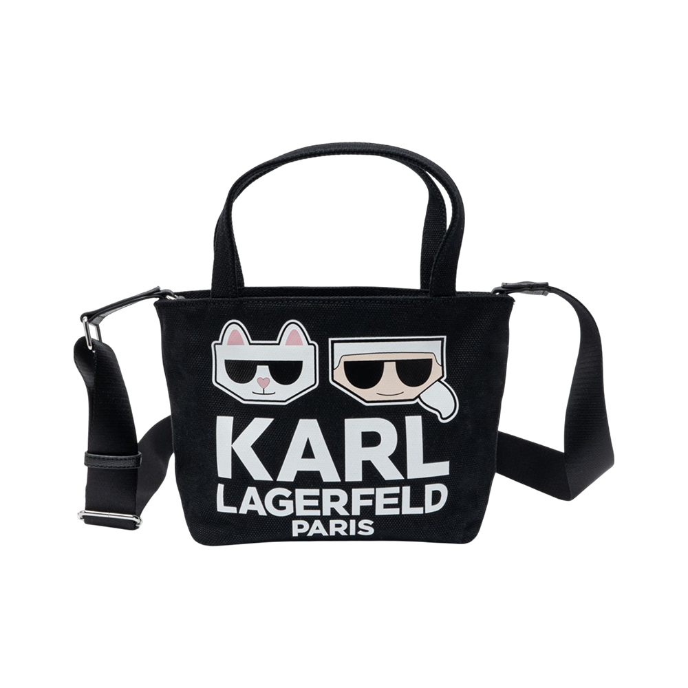 Karl Lagerfeld Paris Cannes Kristen Head with Lettering Canvas Small ...
